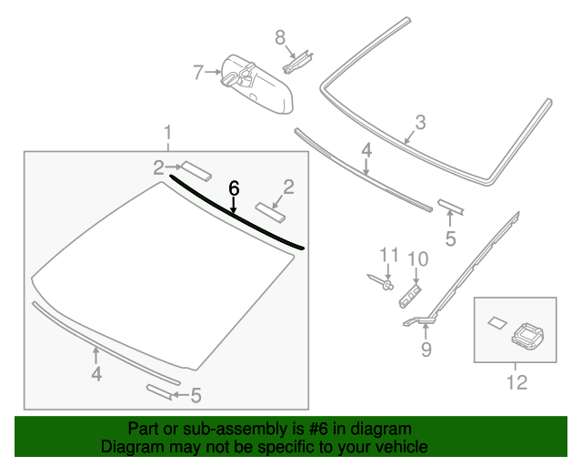 75533-53050 - Windshield Molding 2014-2024 Lexus | AutoNation Parts