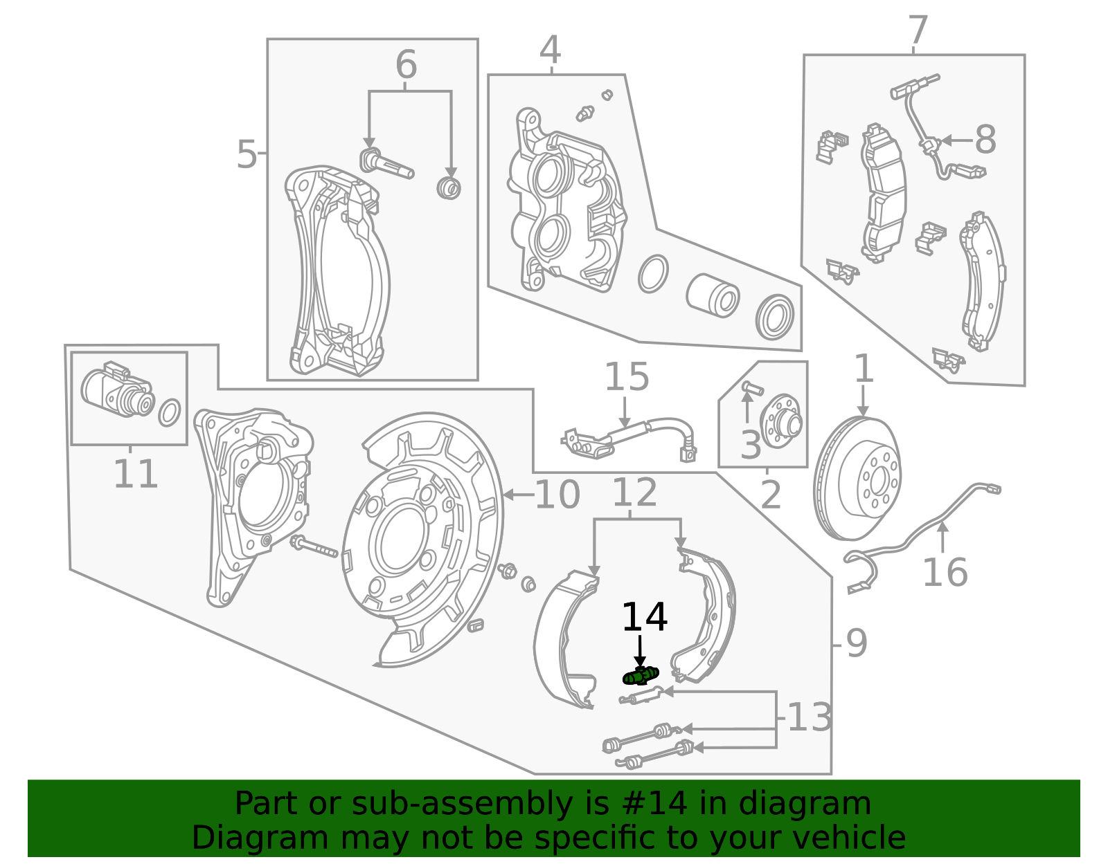 2020-2025 GM Parking Brake Shoe Adjuster 84280106 GM | GMPartsDirect.com