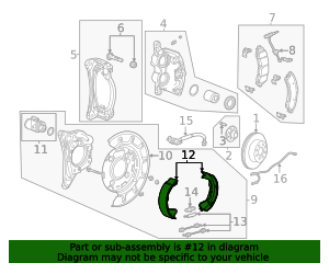 2020-2025 GM Rear Parking Brake Shoe Kit 84523897 GM | GMPartsDirect.com