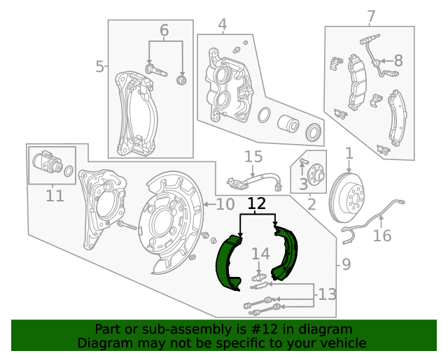 2020-2024 GM Rear Parking Brake Shoe Kit 84523897 GM | GMPartsDirect.com