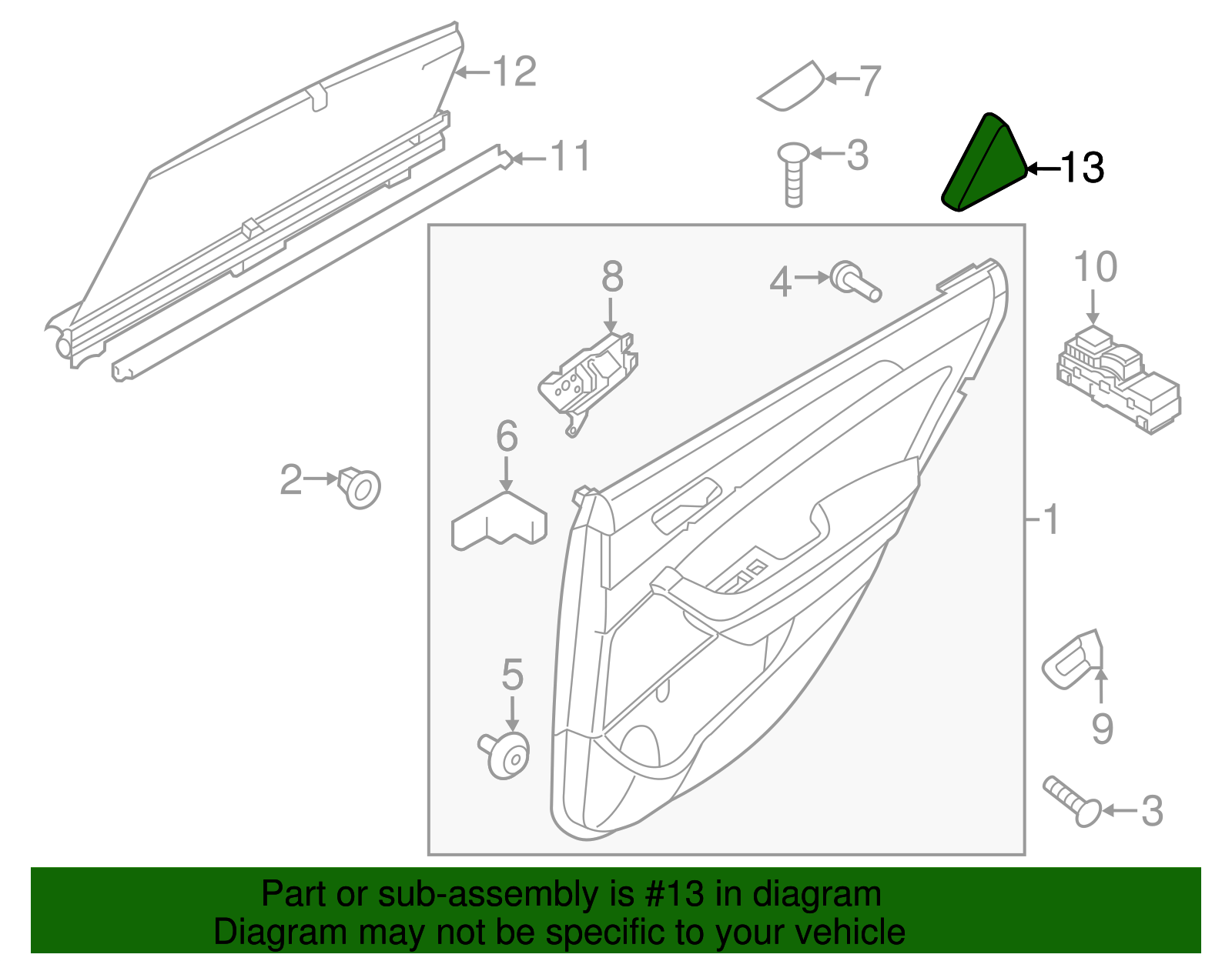 2018-2019 Hyundai Sonata Corner Trim 83910-C2000-TRY | QuirkParts