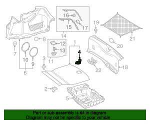 213-690-39-05-9051 - Spare Tire Compartment Cover Latch 2018-2023 ...