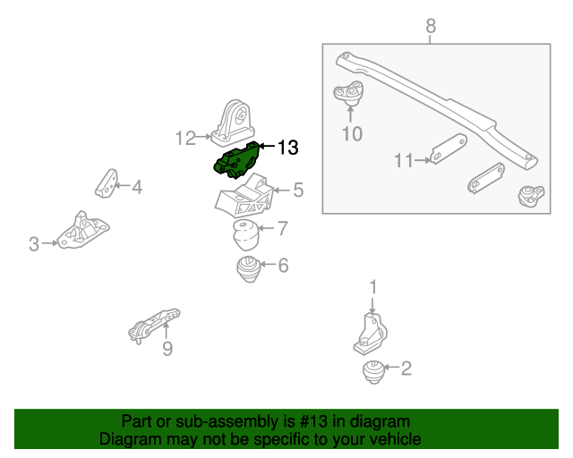 1999-2009 Volvo Upper Mount Bracket 9180996 | TascaParts.com
