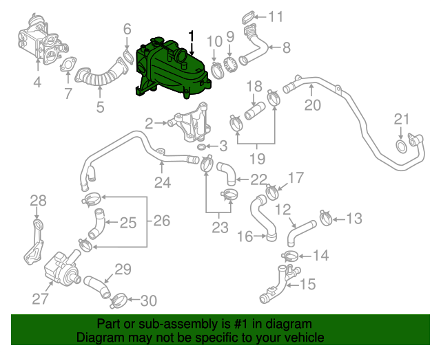 2009-2012 Volkswagen Touareg Cooler Assembly 059-131-515-FA | OEM Parts ...