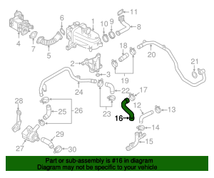 2009-2012 Volkswagen Touareg Coolant Hose 059-121-103-C | OEM Parts Online