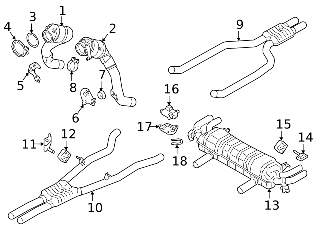 18-30-8-744-195 - Exhaust Muffler 2020-2022 BMW 750i xDrive ...