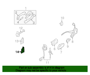 Hyundai - 79315-1E000 - Lower Hinge - 2006-2011 Hyundai Accent | OEM ...