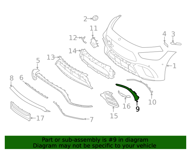 290-885-91-00 - Spoiler 2019-2023 Mercedes-Benz | AutoNationParts.com