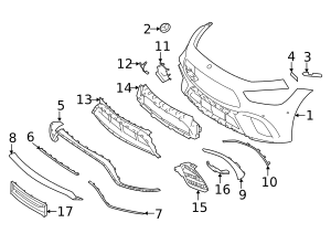 290-885-88-00 - Bumper Trim 2019-2021 Mercedes-Benz | AutoNationParts.com