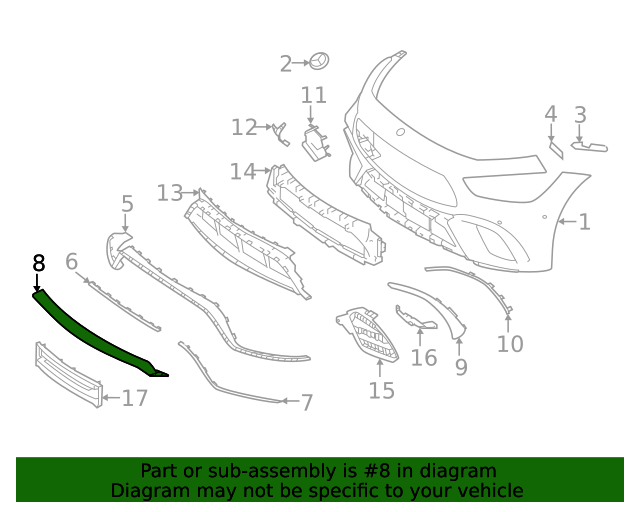 290-885-21-01 - Spoiler 2019-2021 Mercedes-Benz | Mercedes-Benz USA Parts