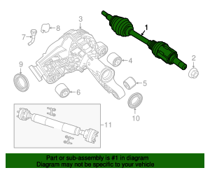 2011-2020 Mopar SHAFT AXLE HALF - Driver's Side (LH) 52124713AD ...