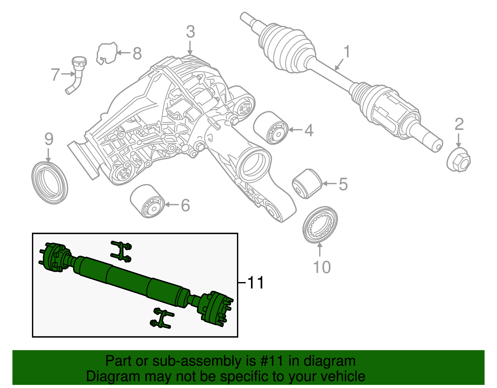 2011-2024 Mopar Shaft 52853642AF | Mopar Parts Canada