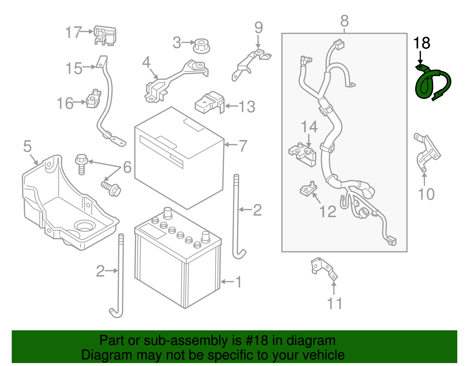 2017-2024 Nissan Armada Ground Cable 24083-1LA0A | Sullivan Brothers Nissan
