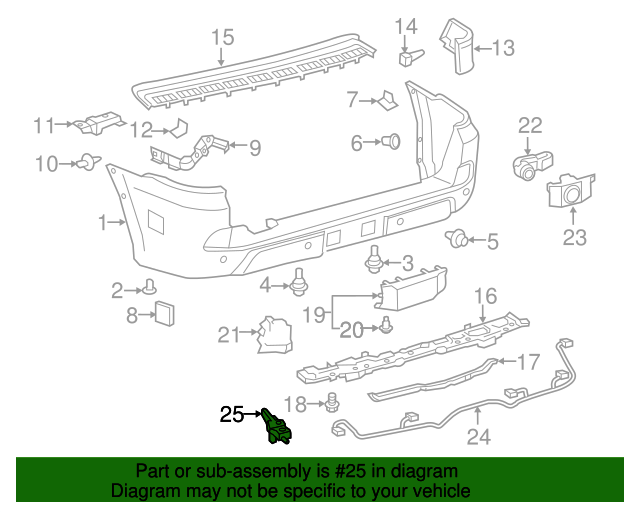 82666-60E10 - Sensor Harness Bracket - 2016-2021 Lexus LX570 | Discount ...