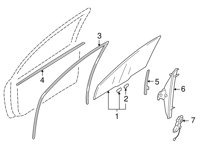 2007-2010 Mitsubishi Outlander Run Channel 5705A020 | Auto Parts