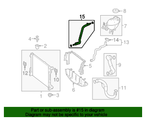 212-501-05-25 - Engine Coolant Overflow Hose 2010-2016 Mercedes-Benz E ...