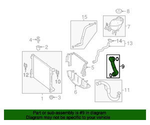 2010-2016 Mercedes-Benz E 350 Hose 212-501-13-82 | Mercedes-Benz Parts