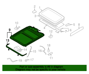 4F9-877-049-C - Sunroof Frame 2006-2011 Audi A6 Quattro ...