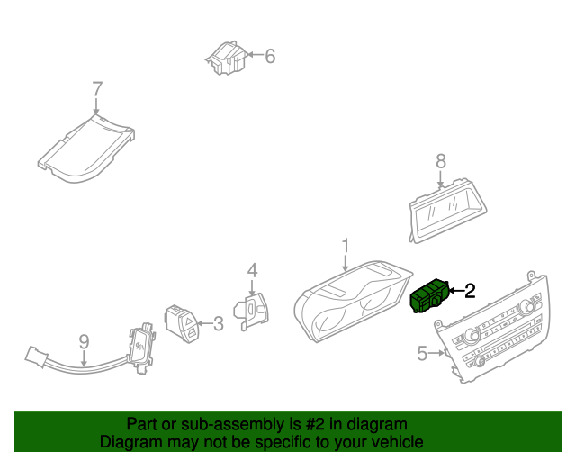 61315a254a1 - 2015-2019 BMW X6 Headlamp Switch (61-31-5-A25-4A1) | BMW ...
