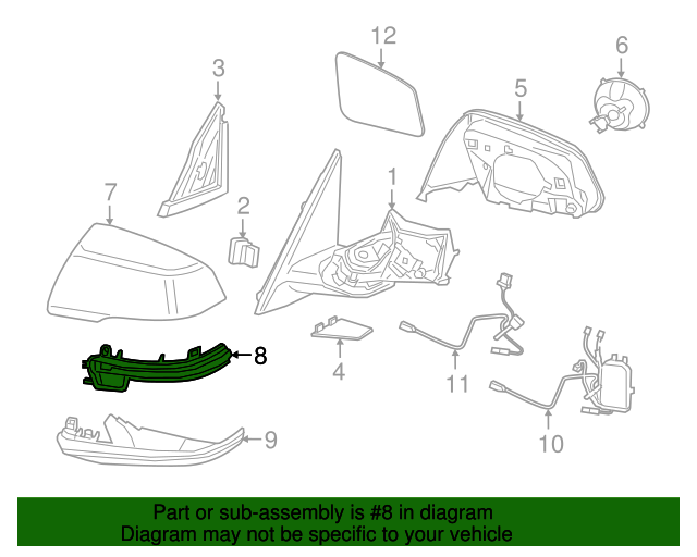 51167493897 - 2016-2022 BMW X1 Signal Lamp (51-16-7-493-897) | BMW of ...