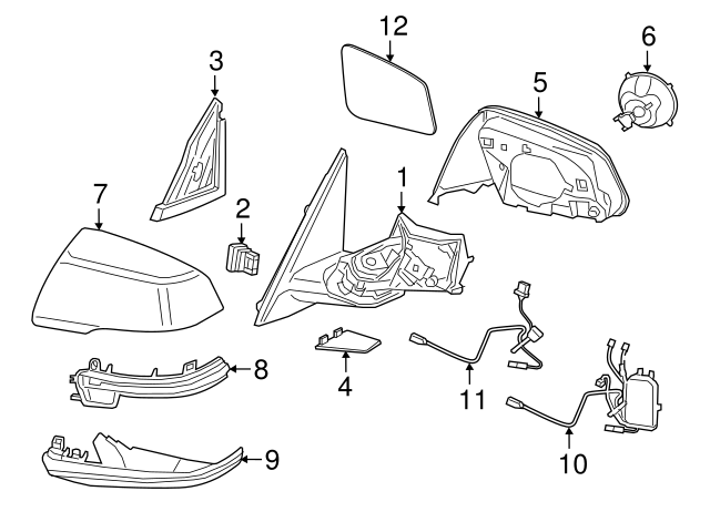 2016-2022 BMW X1 Mirror Cover 51-16-7-386-567 | BMWPartsDirect.com