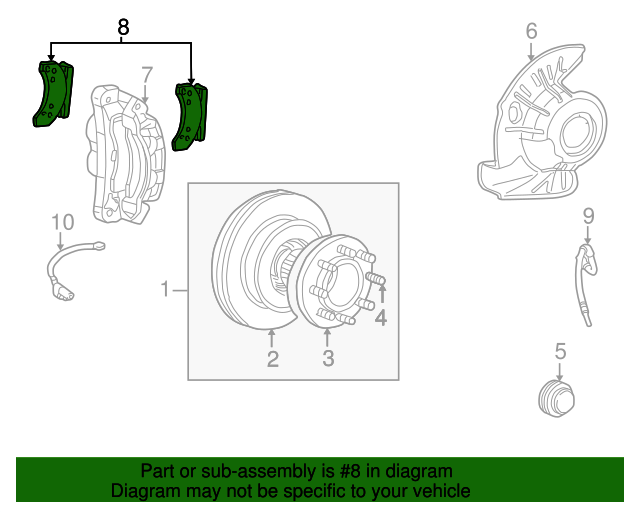 Genuine OEM Ford Part - Brake Pads Front AU2Z-2V001-D | Genuine OEM ...
