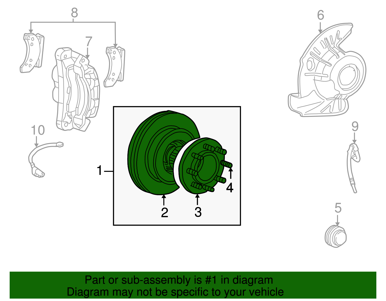 2005-2007 Ford 2005-2007 Ford Hub & Rotor - Motorcraft (HUB-155) AC3Z ...