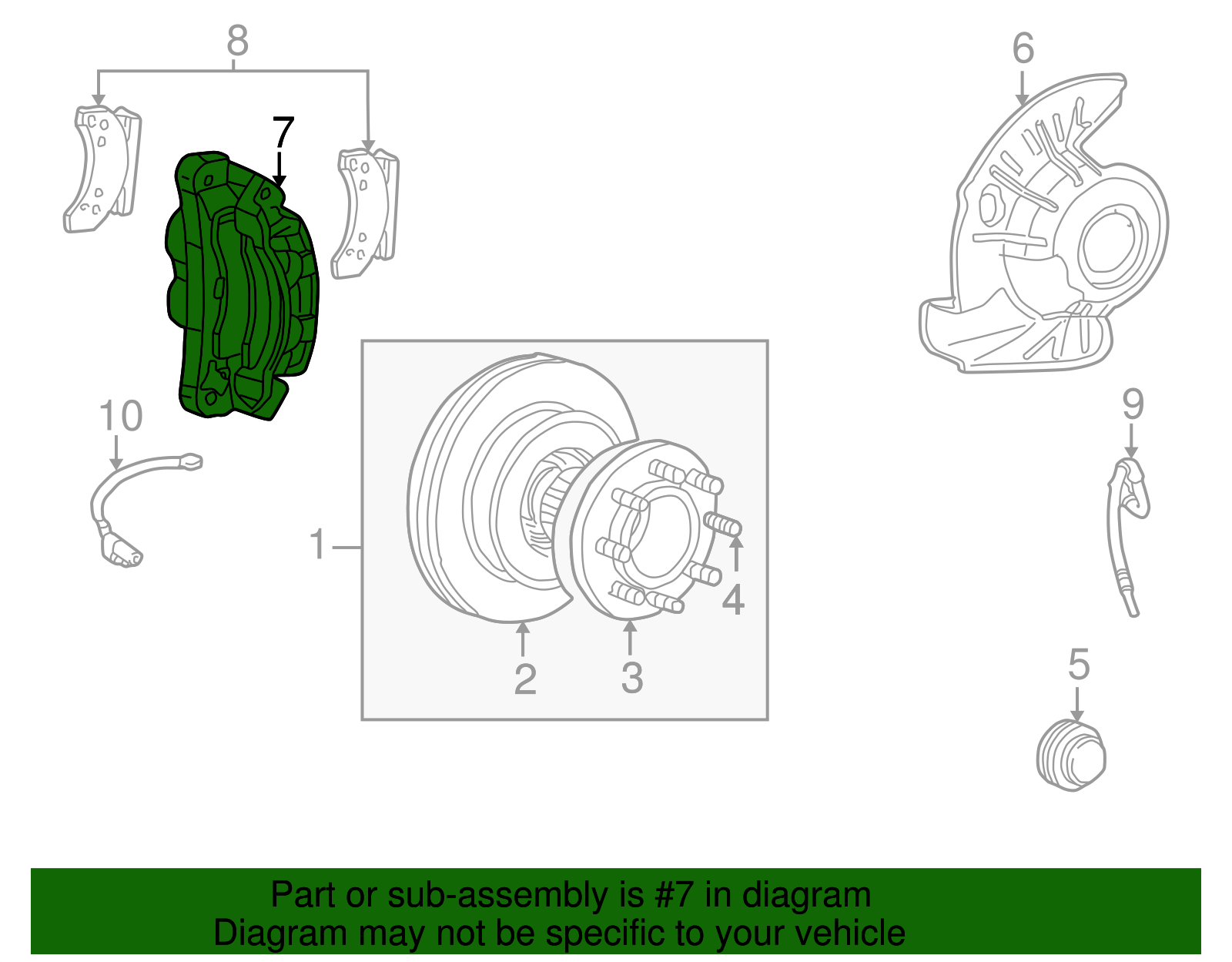 1999-2004 Ford Motorcraft™ Caliper BRCF-102 | OEM Parts Online