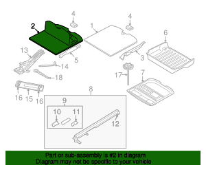 2008-2016 Volvo XC70 Cargo Cover 39812915 | TascaParts.com