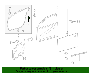 2003-2021 Toyota Door Weather-Strip Clip 90467-04034 | Toyota Parts