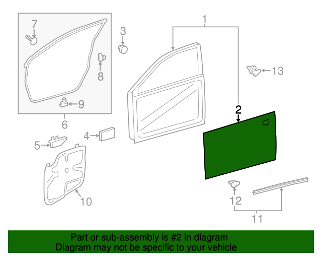 Toyota OEM Outer Panel Part# 67112-07020 | OEM Vehicle Parts