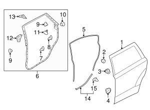 909130204 - Door Weather-Strip Clip - 2006-2023 Subaru | Subaru Parts Guys