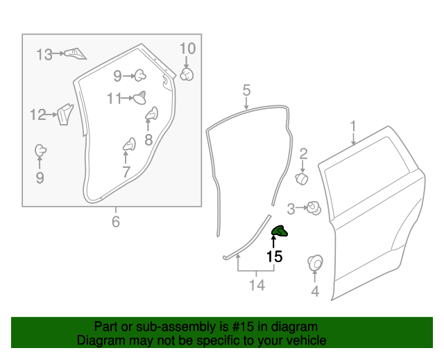 909130204 - Door Weather-Strip Clip - 2006-2023 Subaru | Subaru Parts Guys