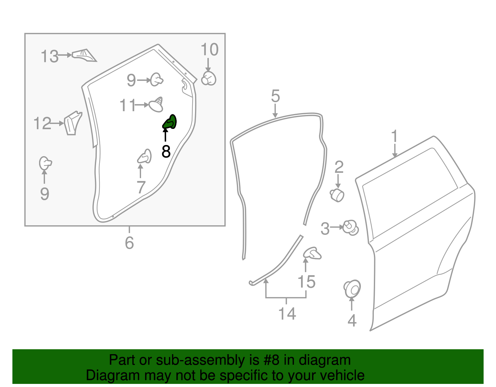 2002-2019 Subaru Door Weather-Strip Clip 909120026 | Subaru Parts Store