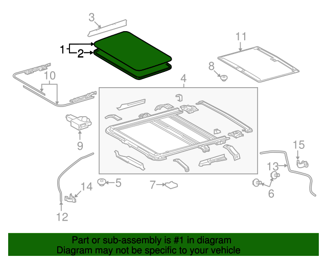 63201-60132 - Glass Assembly - 2008-2021 Toyota Land Cruiser | OEM ...