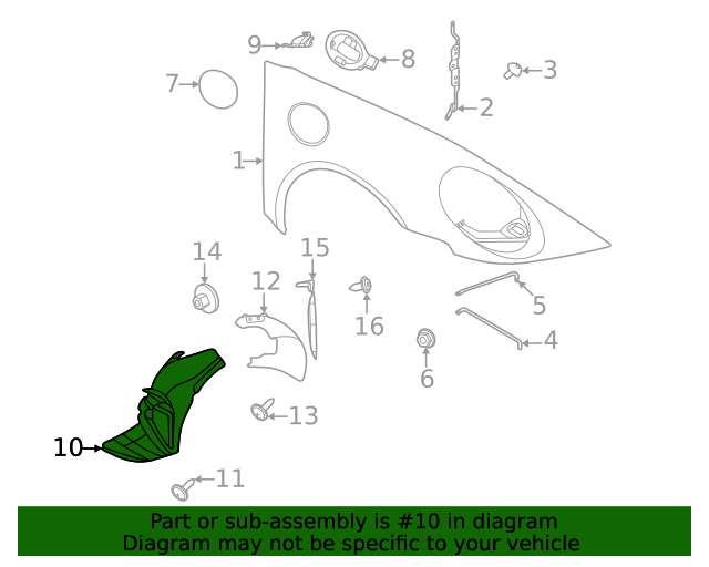 2020-2024 Porsche 911 Ft Fender Liner 992-805-423-C | OEM Vehicle Parts