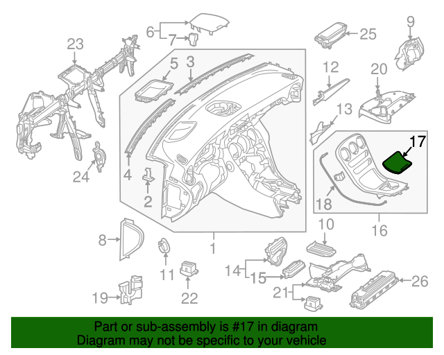 2017-2018 Mercedes-Benz Instrument Panel Cover 205-810-06-36 ...