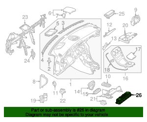 206-860-10-02 - Knee Air Bag 2022-2024 Mercedes-Benz | Mercedes-Benz ...