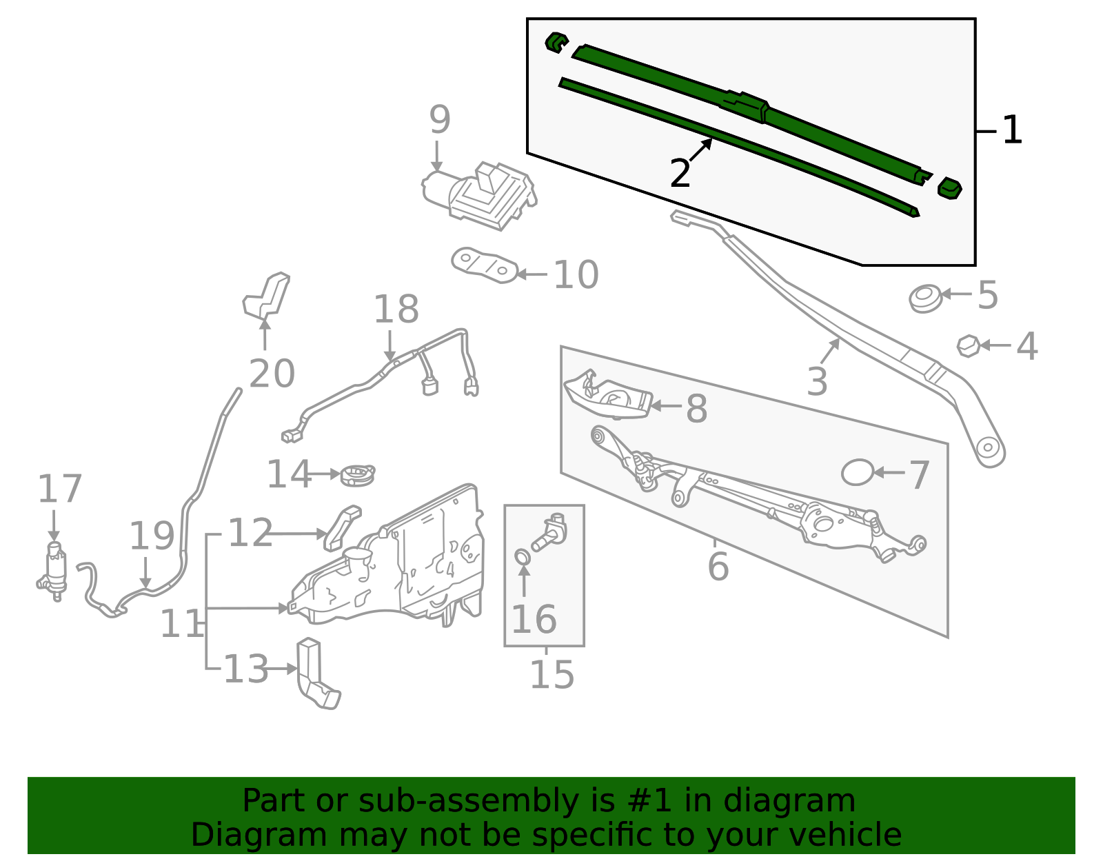 Genuine OEM Acura - Wiper Blade Part# 76620-TYA-A01 | Acura Parts For Less