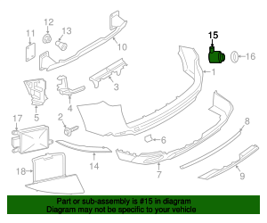 66-20-9-283-760 - Ultrasonic sensor, Imperial Blue 2014-2021 BMW ...