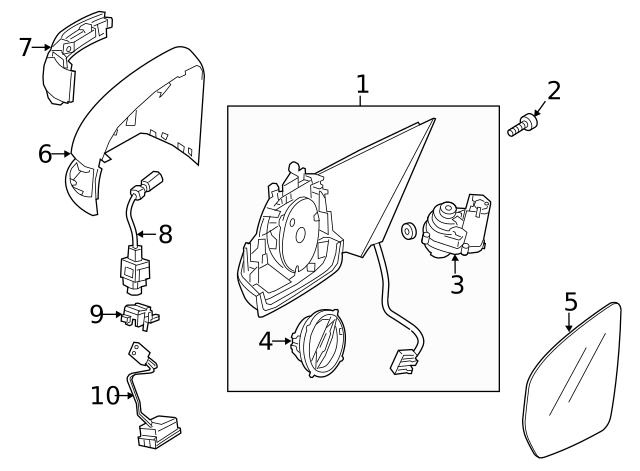 099-811-50-00-5998 - Door Mirror Cover 2014-2021 Mercedes-Benz ...