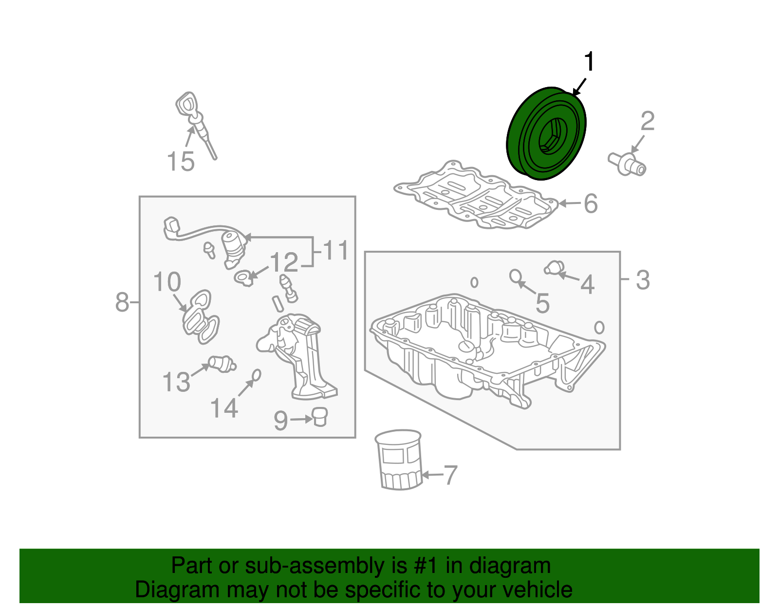 2009-2015 Acura Crankshaft Pulley 13810-R70-A01 | OEM Parts Online