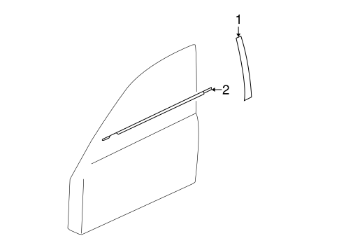 Exterior Trim - Front Door for 2013 Mitsubishi Lancer | Mitsubishi ...