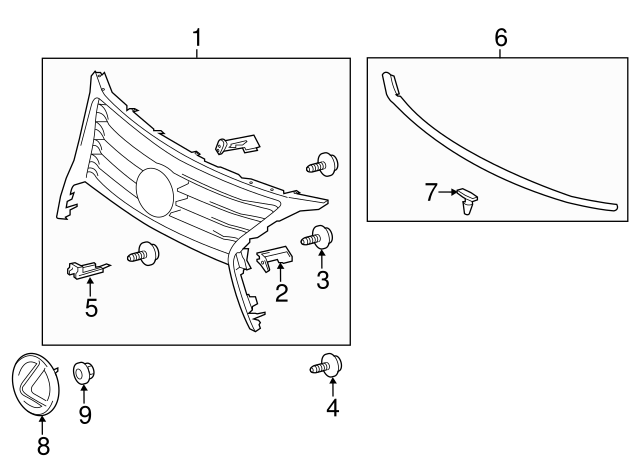 Lexus OEM Grille Assembly Part# 53101-48491 | OEM Vehicle Parts