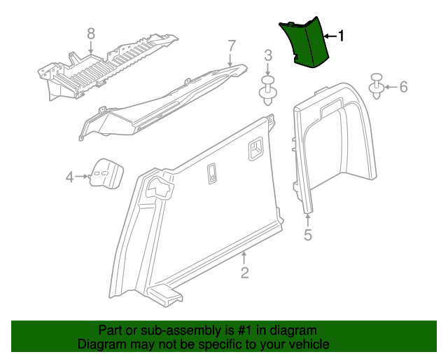 Genuine BMW 51-47-7-326-455 | Pillar Trim | FREE Shipping on Most ...