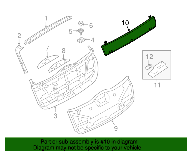 51497182069 - 2006-2012 BMW Finish Panel (51-49-7-182-069) | BMW of ...