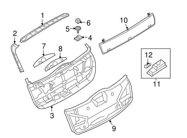 51497182069 - 2006-2012 BMW Finish Panel (51-49-7-182-069) | BMW of ...