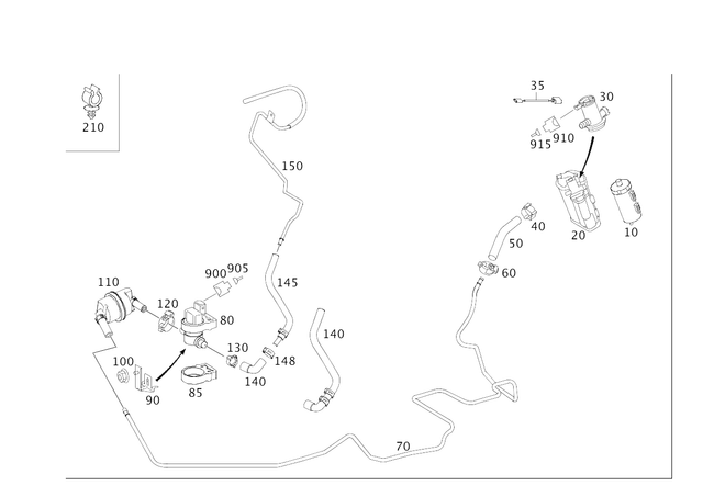 211-470-25-75 - Fuel Hose 2007-2011 Mercedes-Benz | Mercedes-Benz USA Parts
