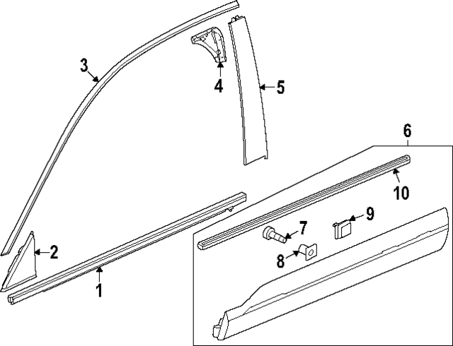 2023-2024 Honda CR-V Body Side Molding 75312-3A0-A01 | OEM Parts Online