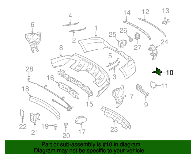 164-880-00-11 - Support Panel Plate 2006-2012 Mercedes-Benz | Mercedes ...